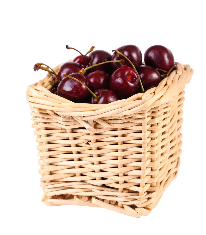 Sweet cherries in a basket stock photo. Image of summer - 31590958