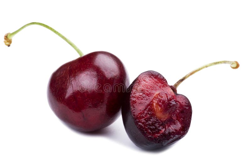 Sweet cherry on white stock photo. Image of white, diet - 15241112