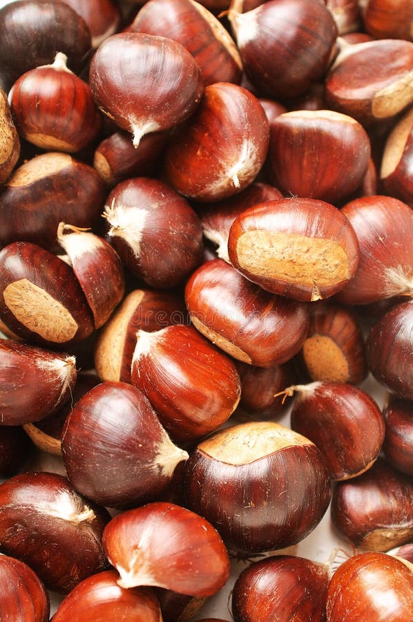 Sweet Chestnuts and Flames, Background Stock Image - Image of brown ...