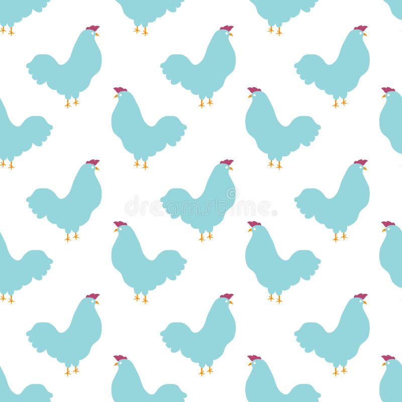 Sweet Chicken Seamless Pattern Stock Vector - Illustration of kitchen ...