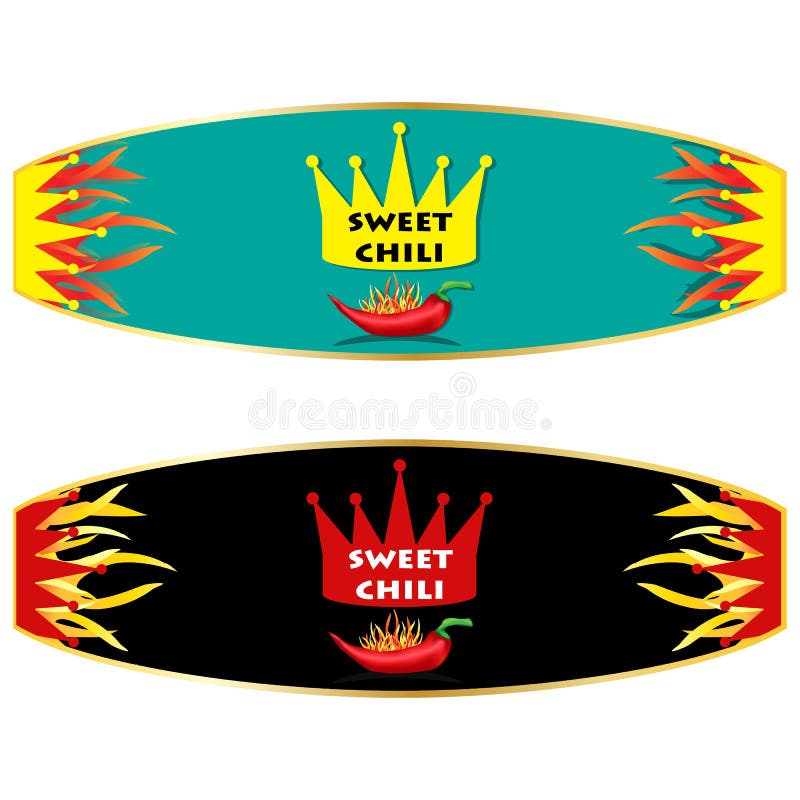Sweet Chili label stock vector. Illustration of burning - 185192045