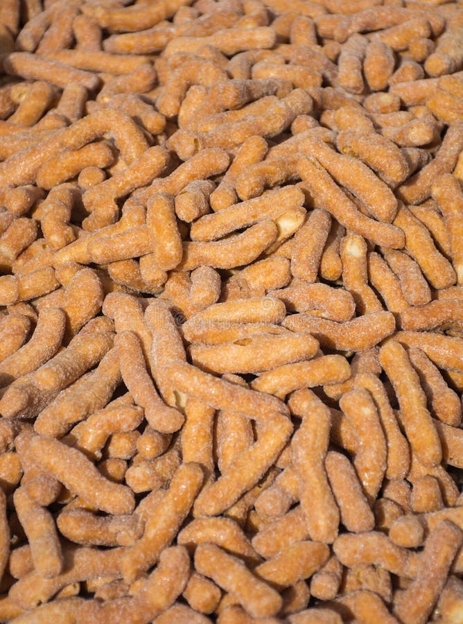 Sweet Chinese Cookies, Fried Dough in Sugar Stock Photo - Image of food ...