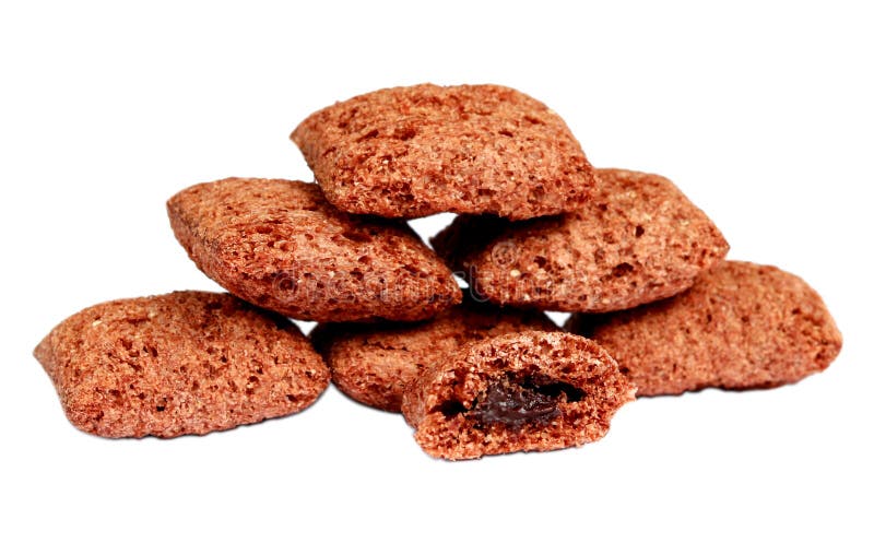 Sweet Choco Chip Fills Chocolate Filled Isolated on White Background ...