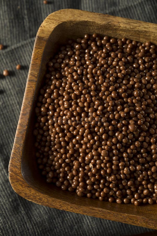 Sweet Chocolate Covered Chia Seeds Stock Image - Image of organic ...