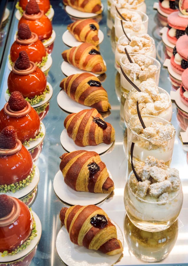 Sweet chocolate croissants stock photo. Image of desserts - 84873626