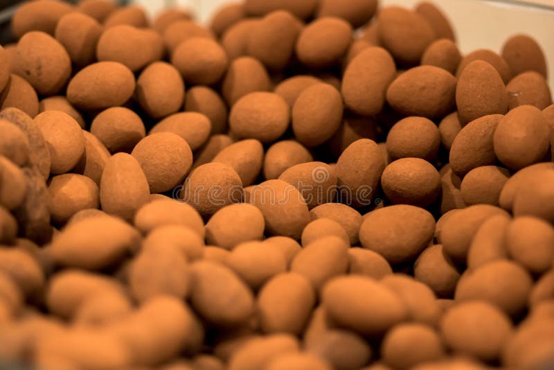 Sweet Chocolate Drops in Confectionary Shop Stock Image - Image of ...
