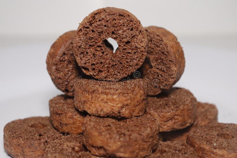 Sweet Chocolate-flavored Snack in the Shape of a Circle Stock Image ...