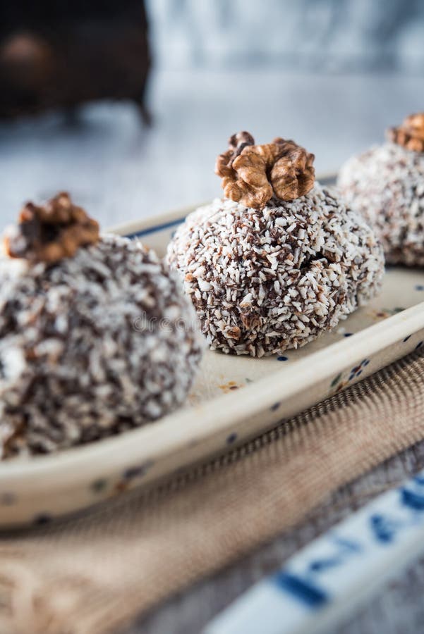 Sweet chocolate truffles stock image. Image of truffles - 85748961