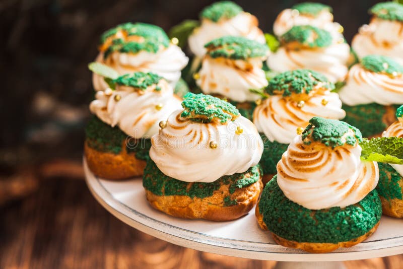 Sweet choux pastry stock photo. Image of cream, closeup - 91691310