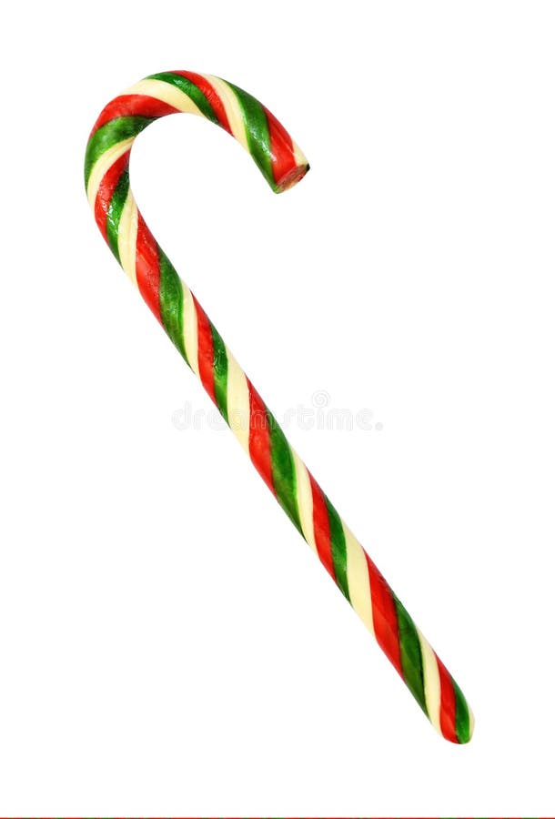 Sweet Christmas Caramel Cane Isolated Stock Photo - Image of cane ...