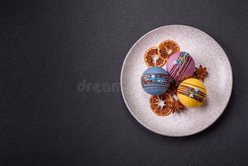 Sweet Cocoa Bombs with Marshmallows and Chocolate Stock Image - Image ...