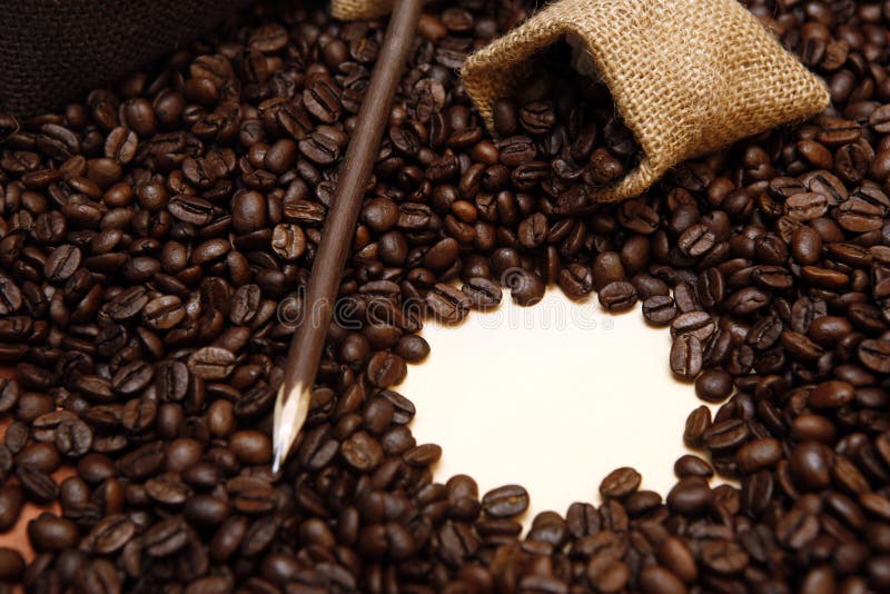 Sweet Coffee Aroma, Coffee Beans and Notes Stock Image - Image of ...