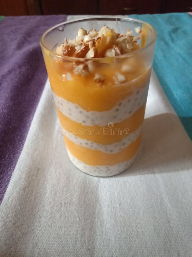 Sweet & Cold Mango Drink Stock Image - Image of sweet, cold: 195905789