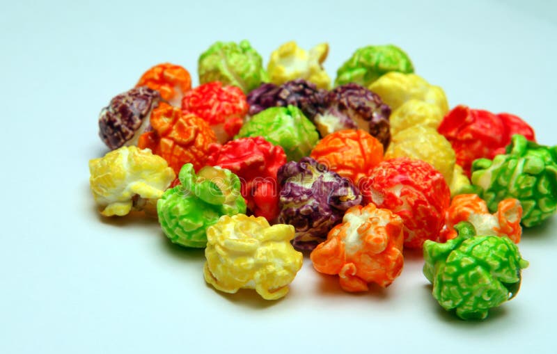 Sweet Colour Pop Corn Studio Quality Stock Photo - Image of holiday ...