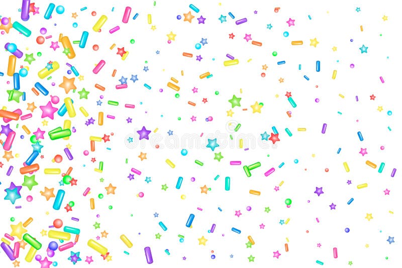 Sweet Confetti Horizontal Pattern Stock Illustration - Illustration of ...
