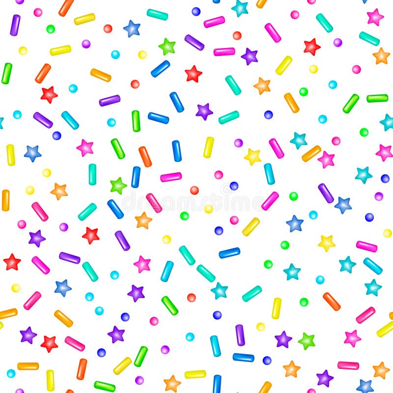 Sweet Confetti Seamless Pattern Stock Illustration - Illustration of ...