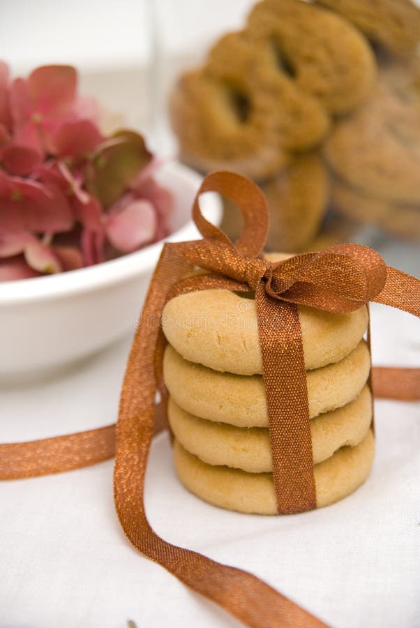 Sweet Cookies with Sesame Seeds Isolated Stock Photo - Image of cookies ...