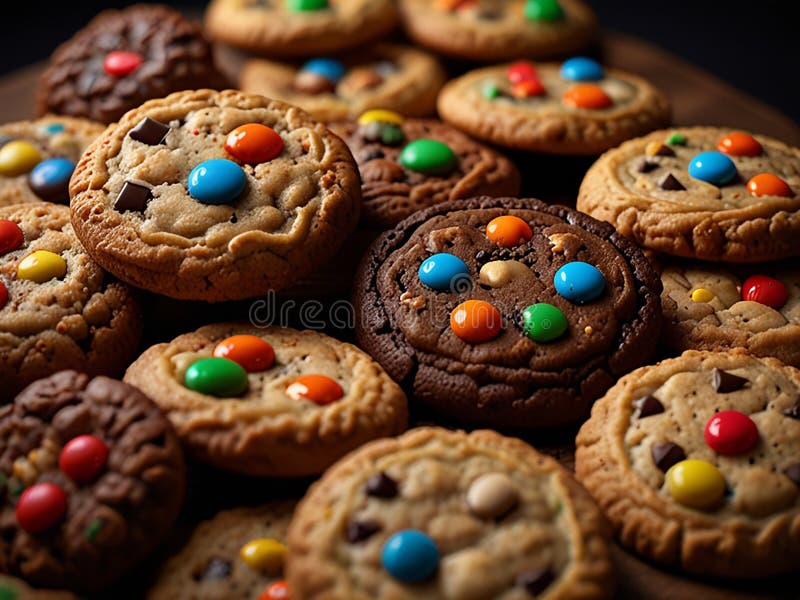 Sweet Cookies Background stock photo. Image of dessert - 359227122