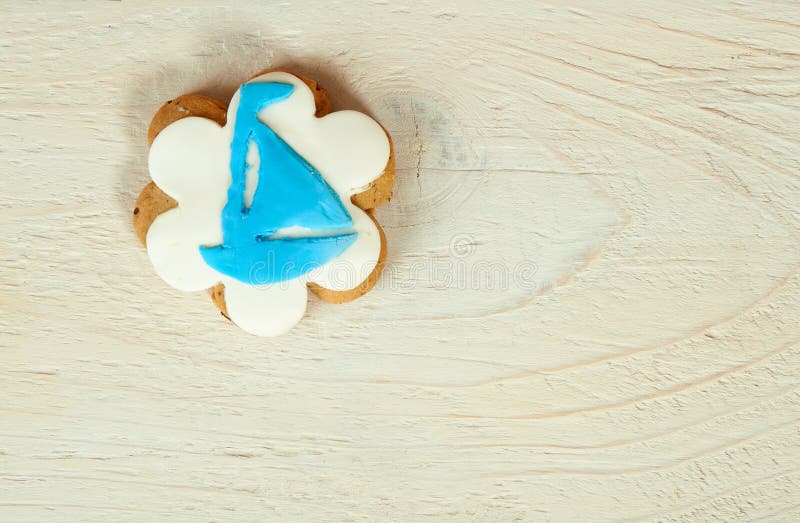 Sweet Cookies with a Blue Ship Stock Image - Image of tasty, baked ...