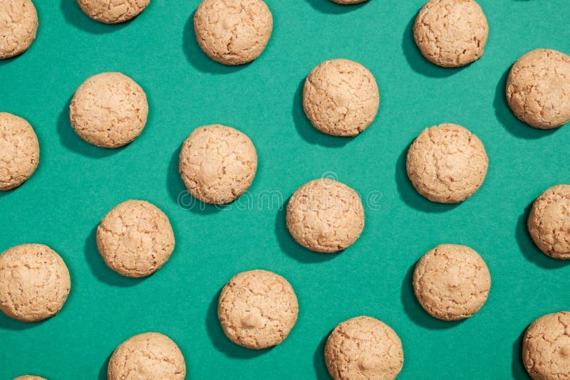 Sweet Cookies Flat Lay Pattern Stock Photo - Image of graphic, bakery ...