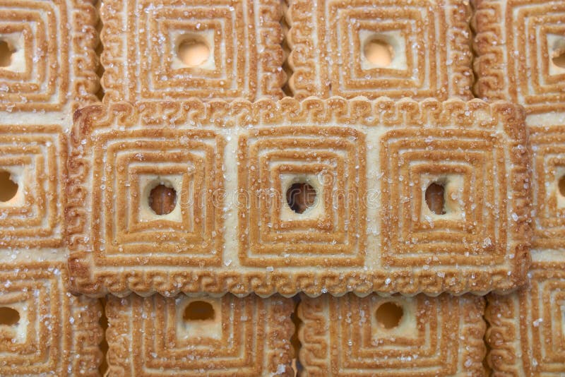 Sweet Cookies with Grains of Sugar Rectangular Shape Stock Photo ...