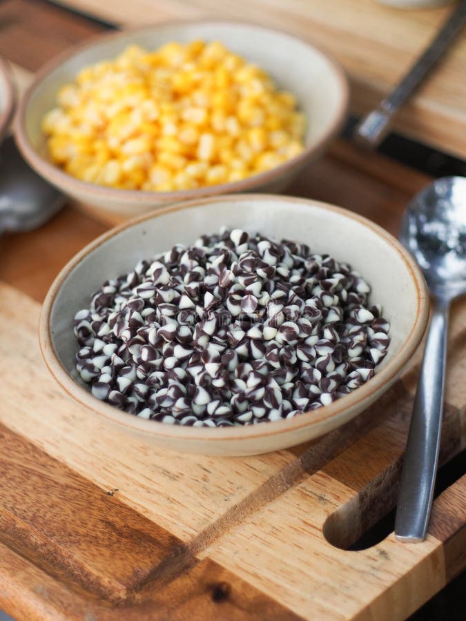 Sweet Corn and Chocolate for Sweet Topping Stock Image - Image of sweet ...