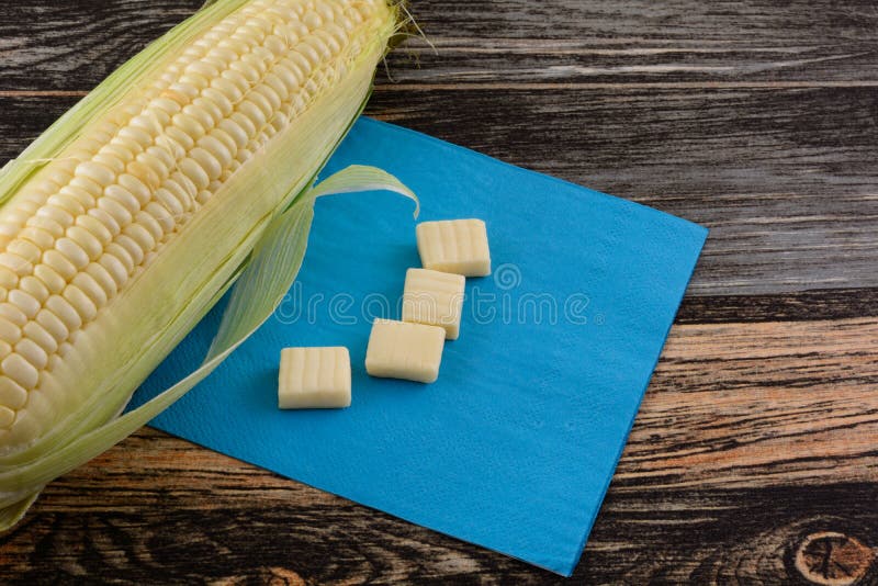 Sweet Corn Flavored Hard Candy and Corn Stock Photo - Image of ...