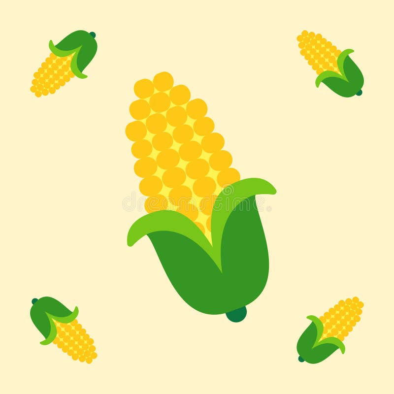 Sweet Corn Fruit Seamless for Pattern Fabric, Simple Sweetcorn Fruit ...