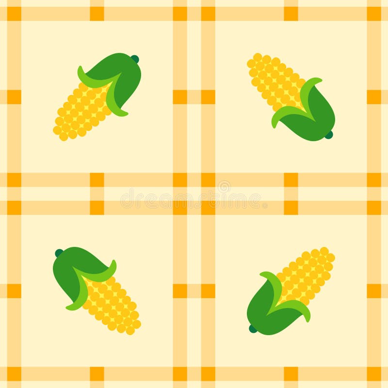Sweet Corn Fruit Seamless for Pattern Fabric, Simple Sweetcorn Fruit ...