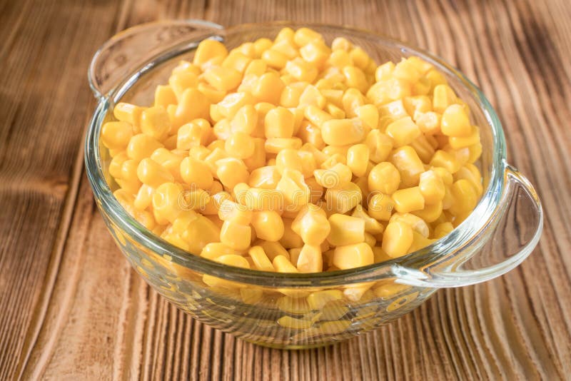Sweet corn grains stock image. Image of glass, bowl - 163673439