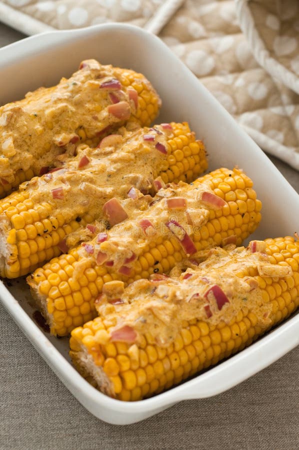 Sweet Corn with Indian Sauce Stock Image - Image of delicious, roast ...