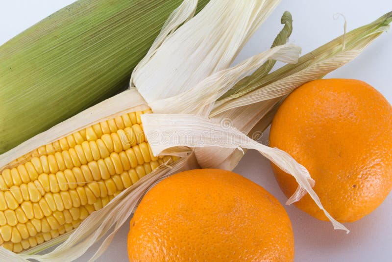 Sweet Corn with Orange stock photo. Image of collection - 70929334