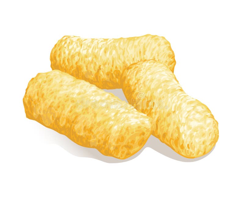 Sweet Corn Sticks, Seamless Pattern on White Background. Realistic ...