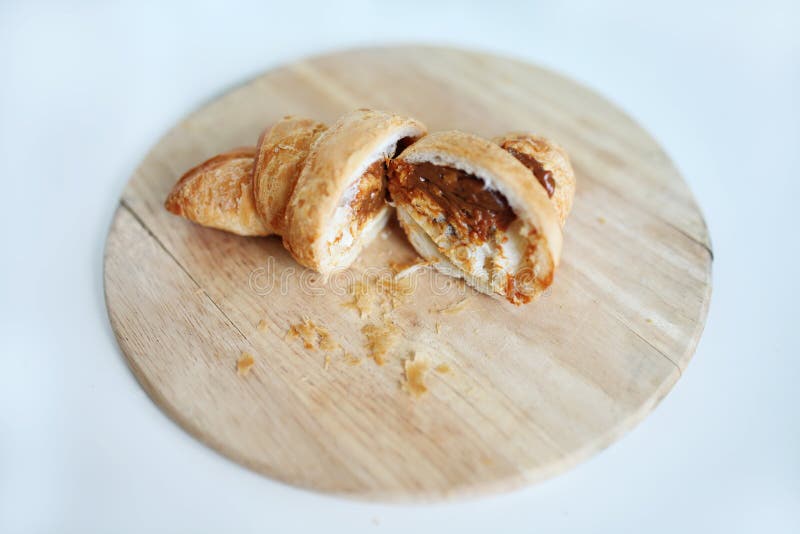 Sweet cornetto stock image. Image of breakfast, apricot - 60747863