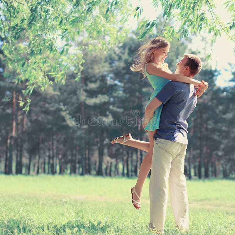 Sweet Couple in Love in Spring Day Stock Photo - Image of beautiful ...