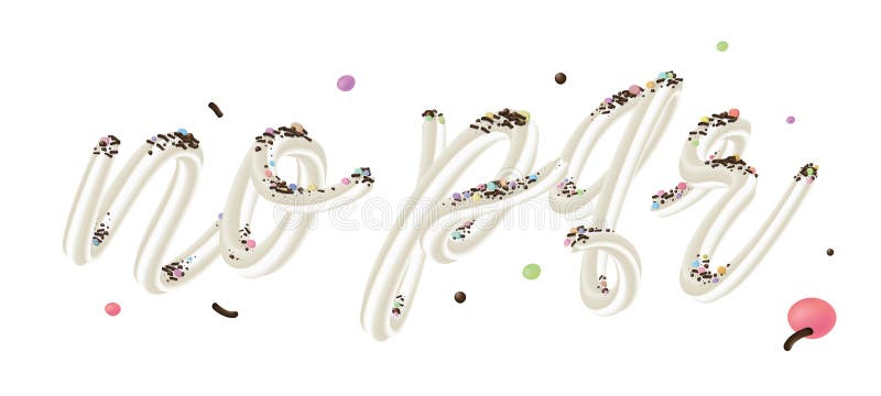 Sweet Cream Alphabet Set.White Ice Cream Letters. Dessert Design ...