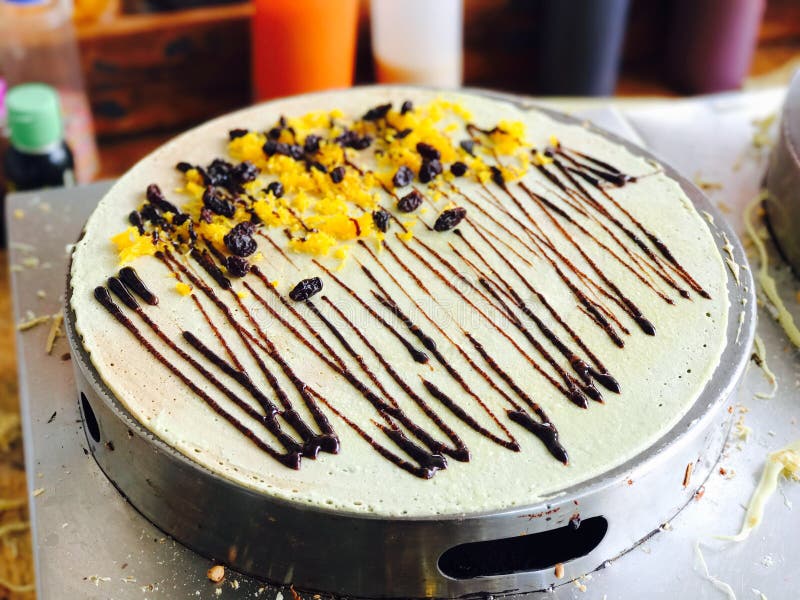 Sweet crispy crape stock photo. Image of ramrasin, choccolate - 96764932