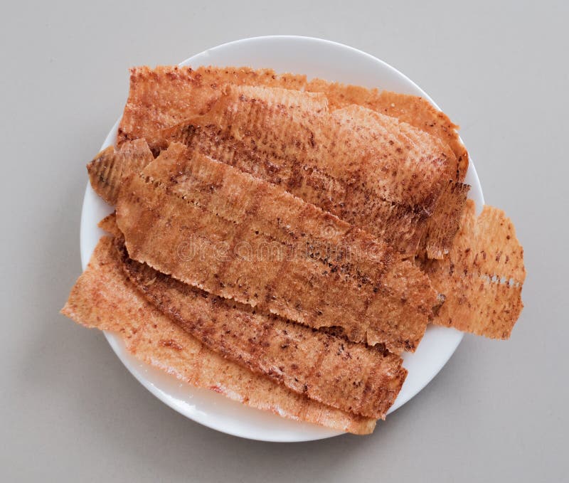 Sweet and Crispy Cuttlefish Snacks. Stock Image - Image of closeup ...