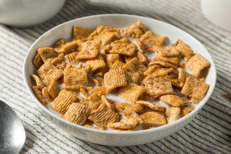 Sweet Crunchy Cinnamon Breakfast Cereal Stock Image - Image of cereal ...