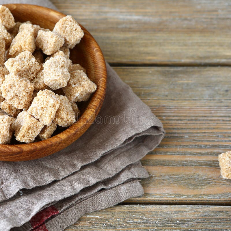 Sweet Cubes Cane Sugar in Bowl Stock Image - Image of sugarcane, heap ...