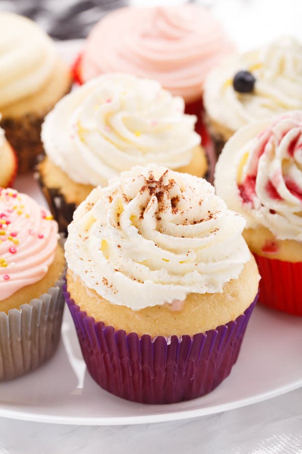 Sweet cupcakes stock image. Image of cream, cupcake, treat - 41602085