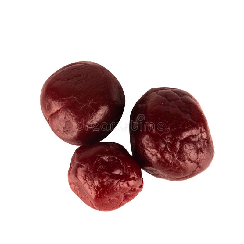 Sweet Cured Plum Isolated on White Background Stock Photo - Image of ...