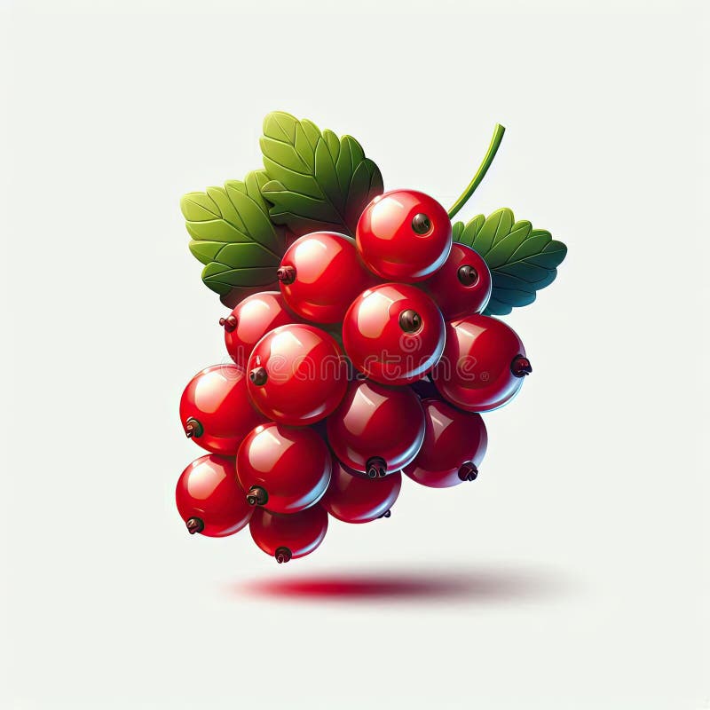 Sweet Currant with Leaves stock illustration. Illustration of currant ...