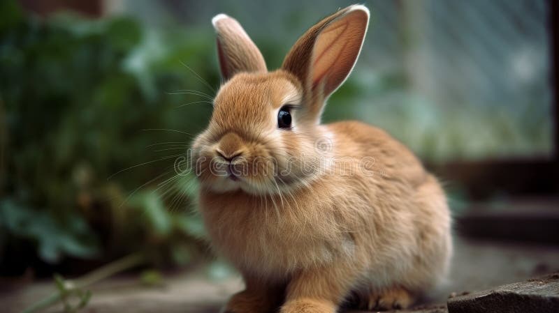 Sweet Cute Baby Bunny. Generative AI Stock Illustration - Illustration ...