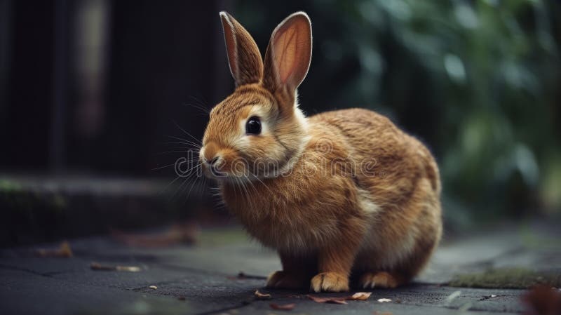 Sweet Cute Baby Bunny. Generative AI Stock Illustration - Illustration ...