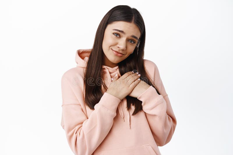 So Sweet And Cute Heartfelt Young Girl Melting From Cuteness Holding