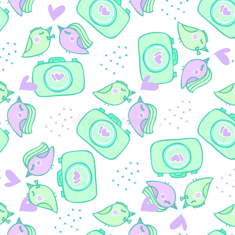 Sweet Cute Pattern with Sweet Love Heart and Abstract Edge Texture ...