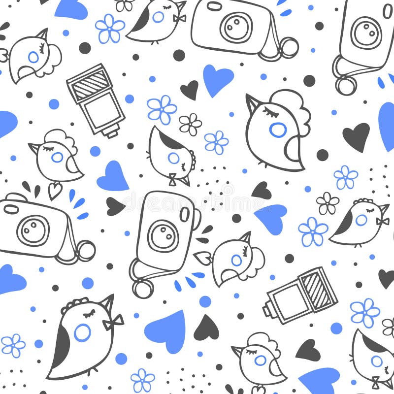 Sweet Cute Pattern with Sweet Love Heart and Abstract Edge Texture ...