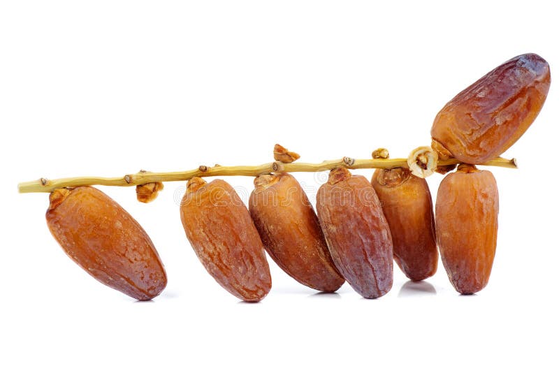 Sweet Dates on Branches Isolated on a White . Dried Fruit As Healthy ...