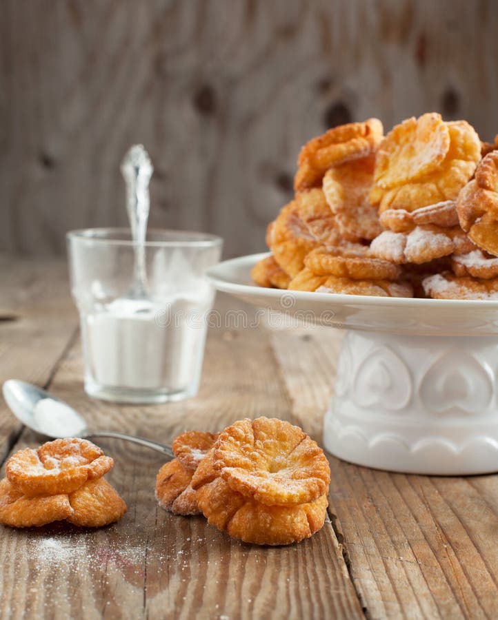 Sweet deep fried pastry stock image. Image of table, fried - 31531413